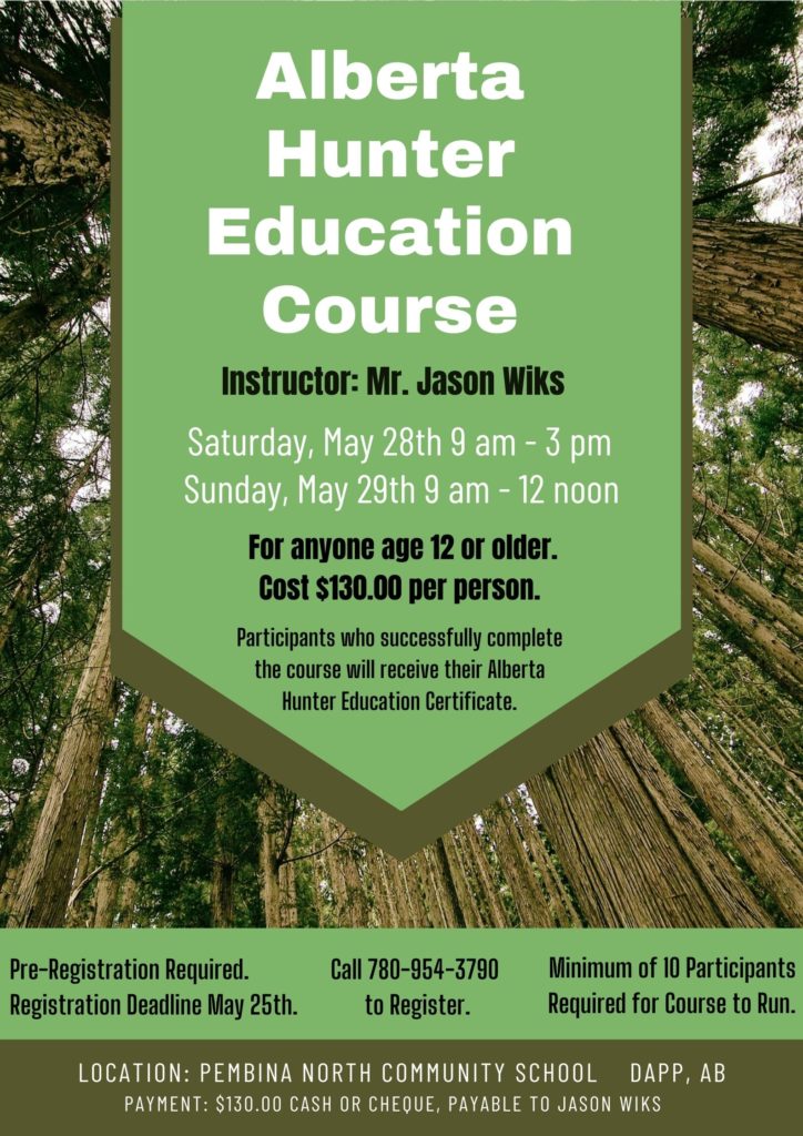 Hunter Training Poster - Pembina North Community School