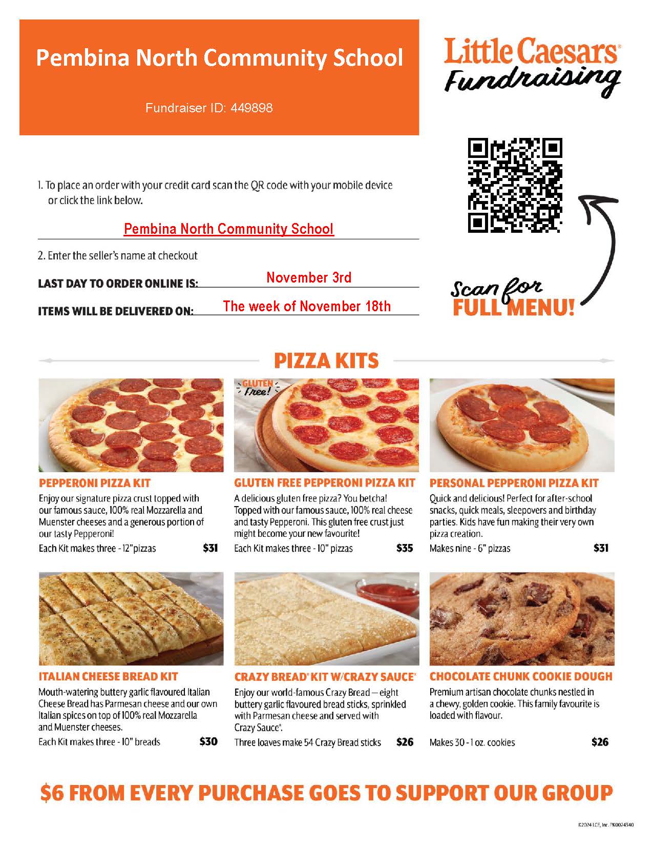 Little Caesars Fundraising Handout with QR Code - Pembina North ...